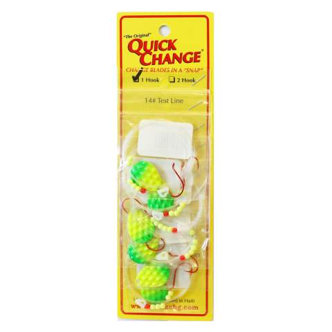 Quick Change Spinner Rig #3 Colorado Diamond Chartreuse Green Blade ...